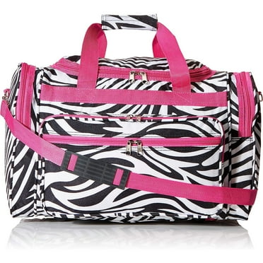 CalBags Animal Prints 21-Inch Carry-On Rolling Duffel Bag - Pink Trim ...