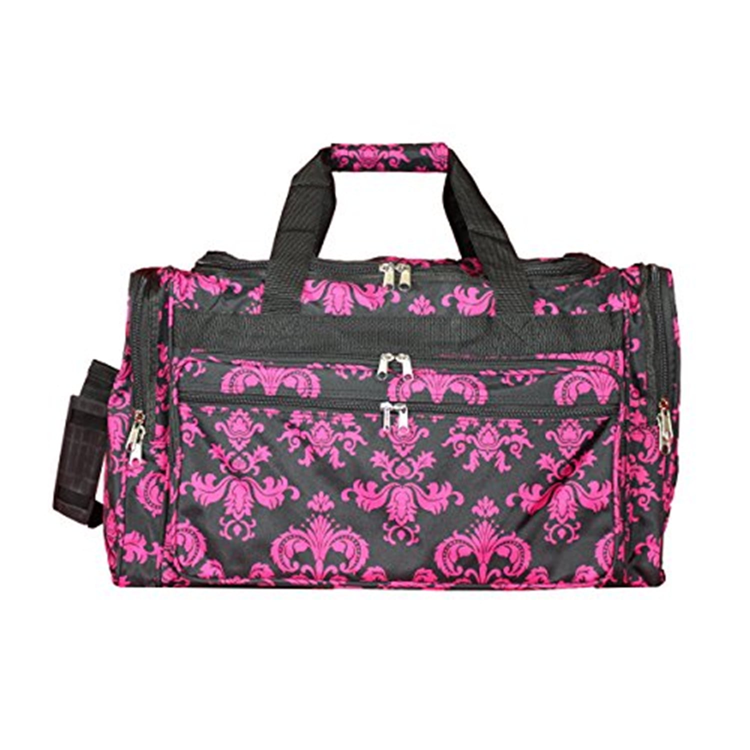 World Traveler 22-inch Travel Duffel Bag - Black Pink Damask - Walmart.com