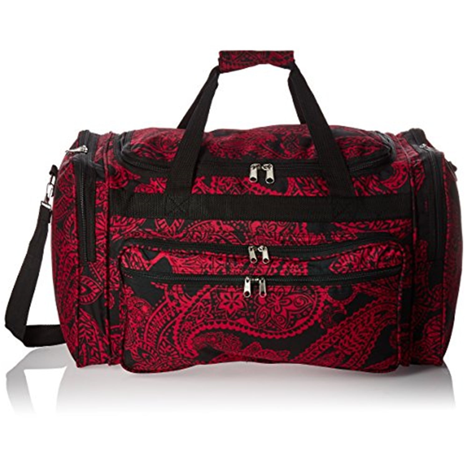 World Traveler 22-inch Travel Duffel Bag - Black Pink Paisley - Walmart.com