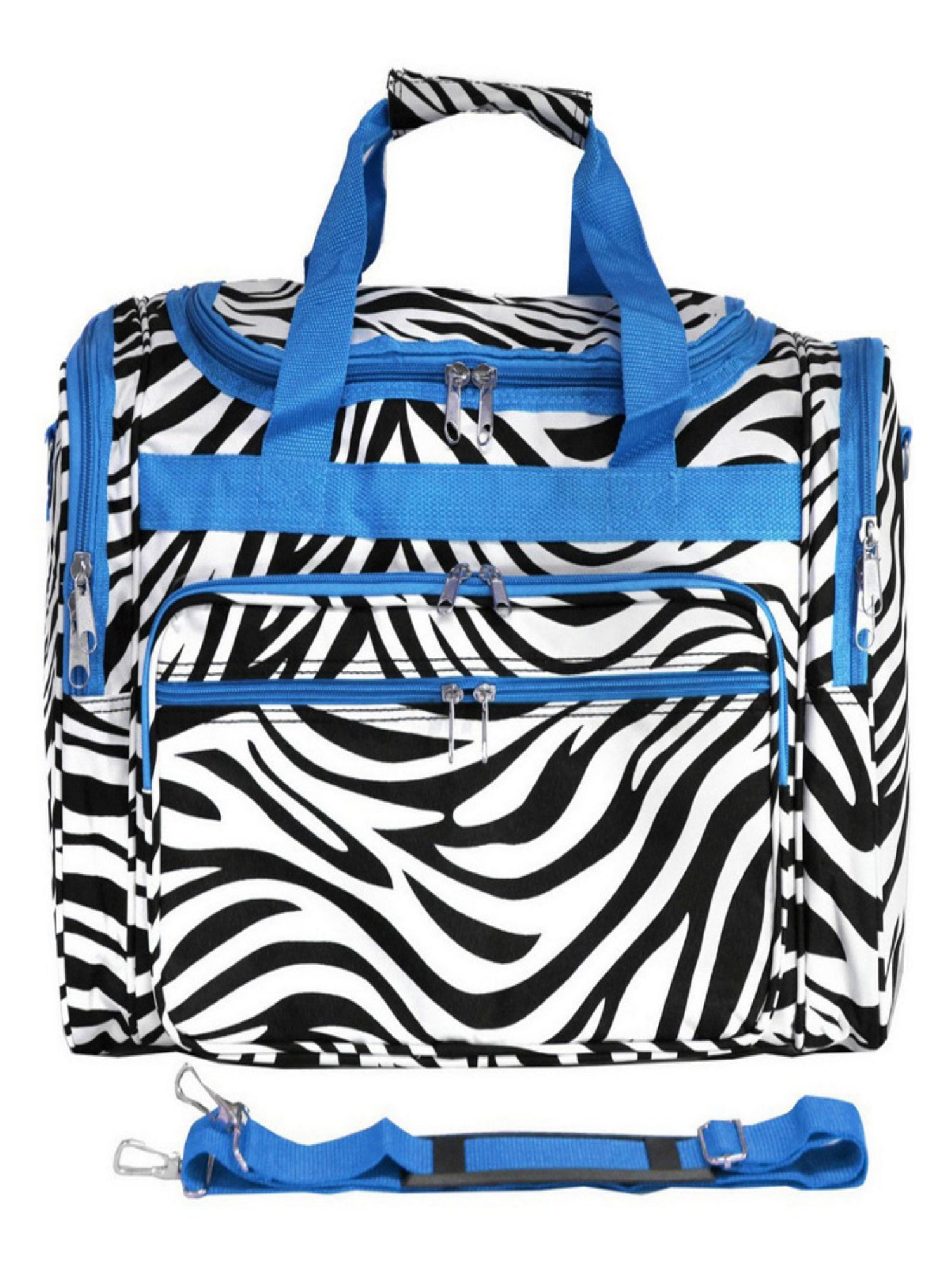 World Traveler 22-inch Travel Duffel Bag - Blue Trim Zebra - Walmart.com