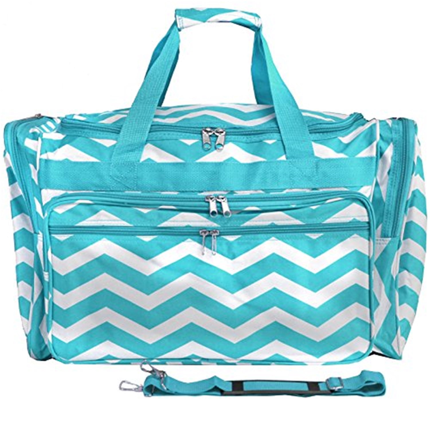 World Traveler 22-inch Travel Duffel Bag - Blue White Chevron - Walmart.com