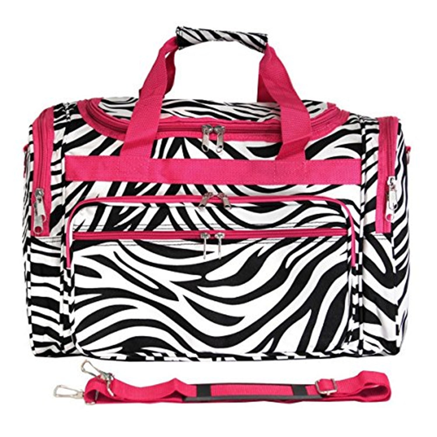 World Traveler 22-inch Travel Duffel Bag - Pink Trim Zebra - Walmart.com