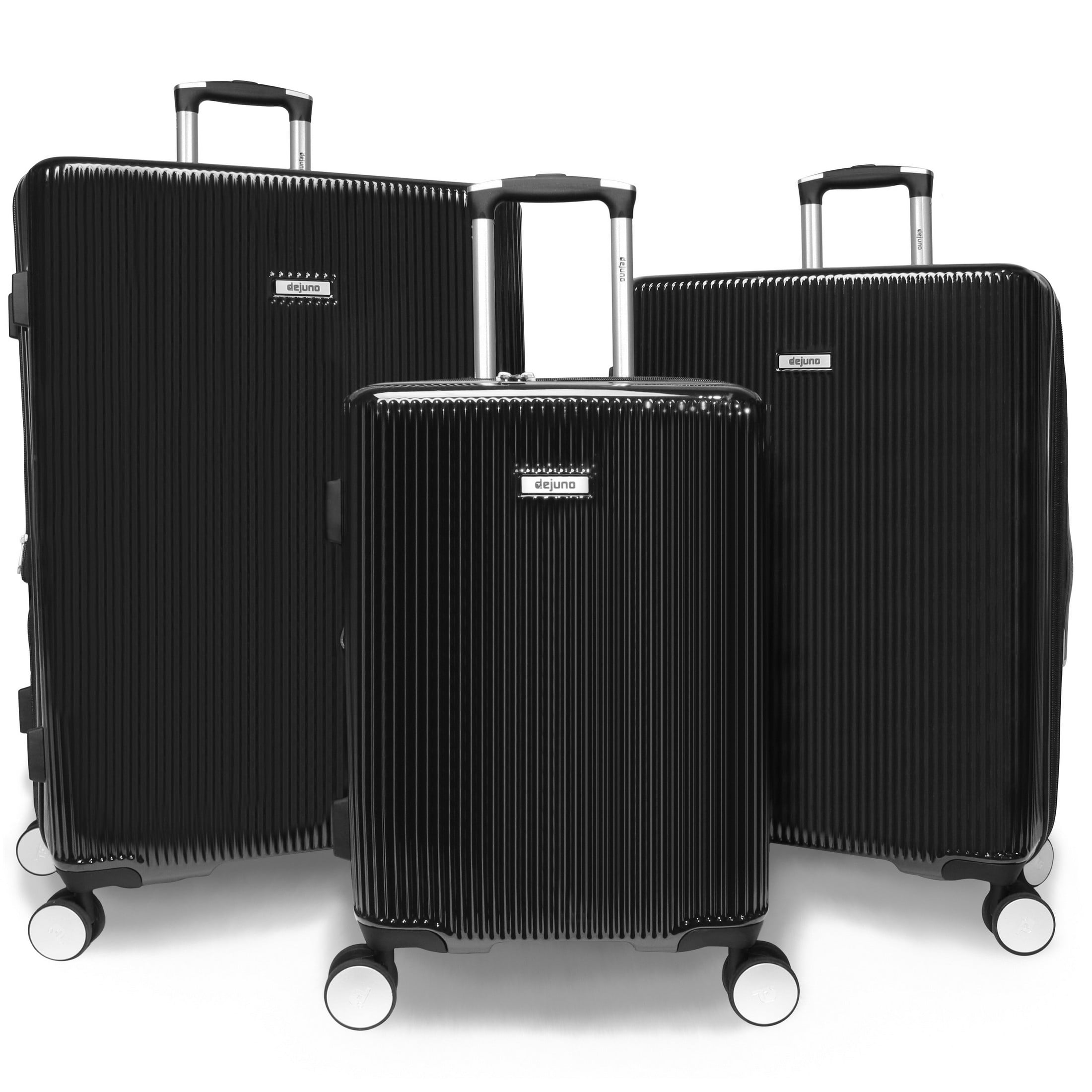 Dejuno Monarch 3-Piece Spinner Luggage Set - Polycarbonate Shell ...