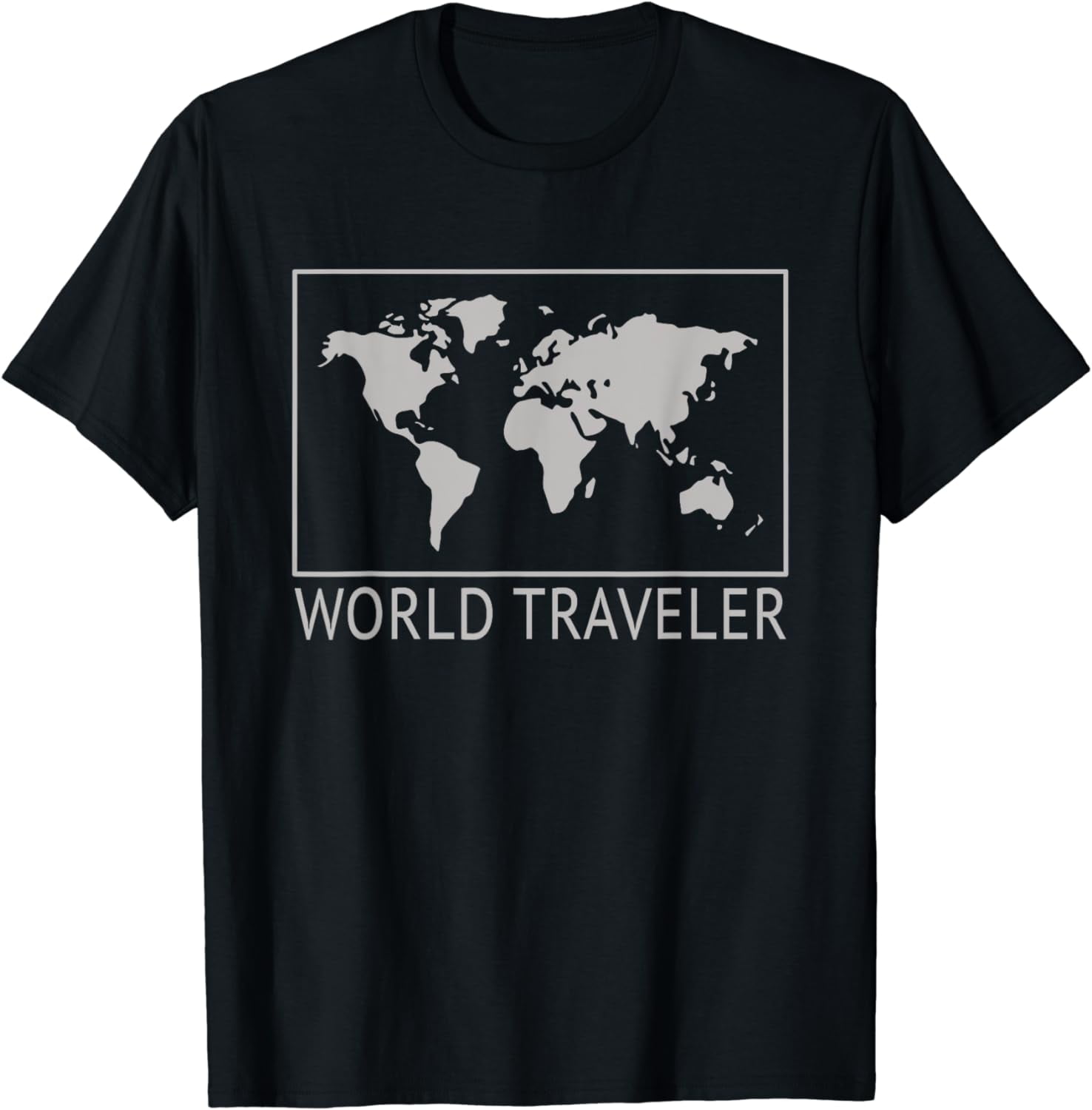 World Traveler Map T-shirt Travel Adventure Globe Minimalist T-Shirt ...