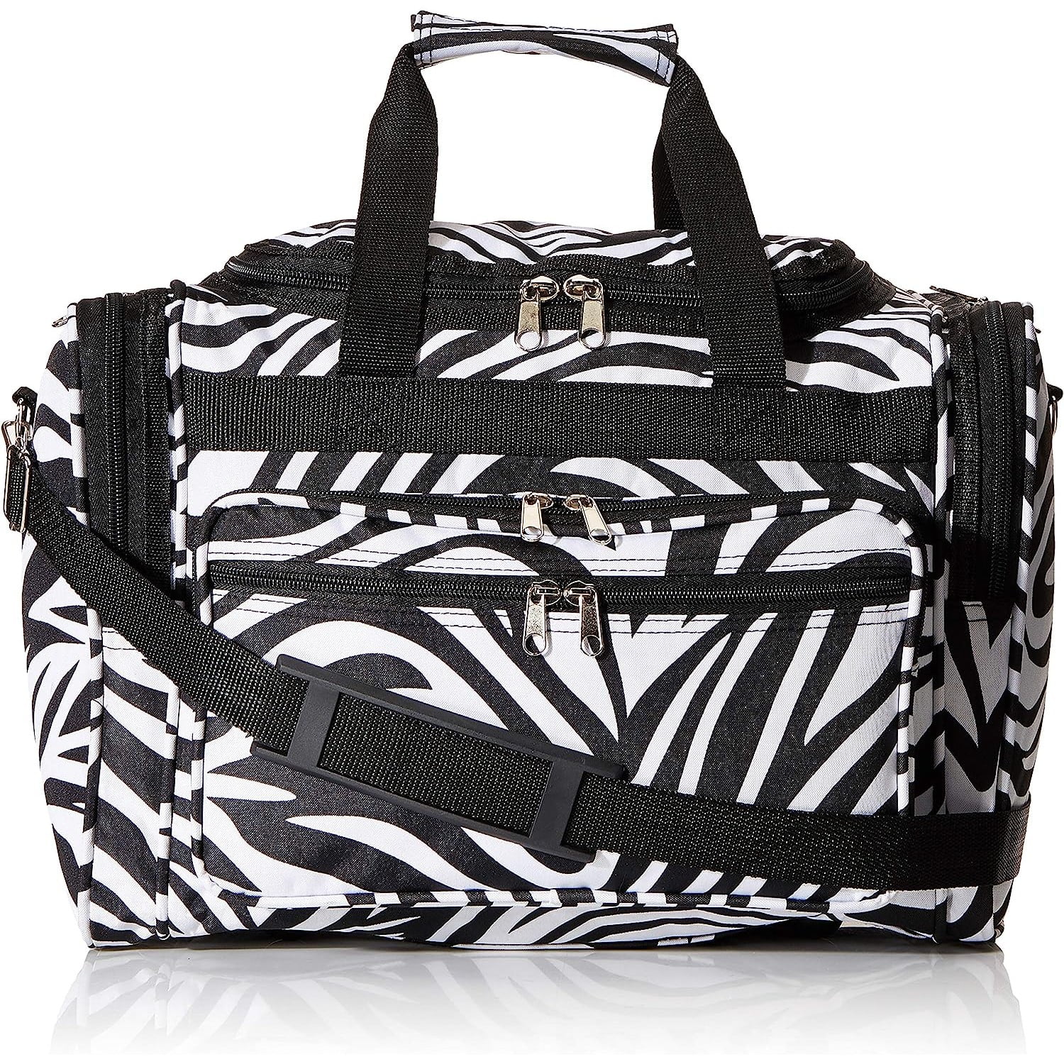 World Traveler Zebra 16-inch Carry-On Duffel Bag - Black Trim Zebra ...