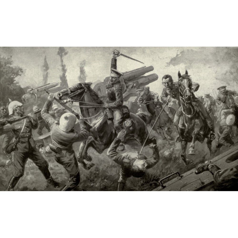 World War 1. Charge Of The Ninth Lancers During The 'Great Retreat ...