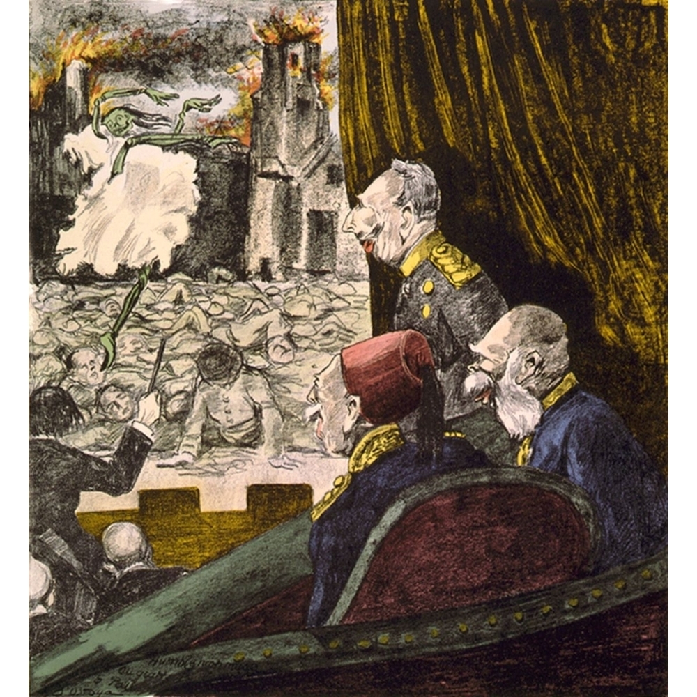 World War 1 Political Cartoon. Les Vieux Abonns (The Old Spectators) By ...