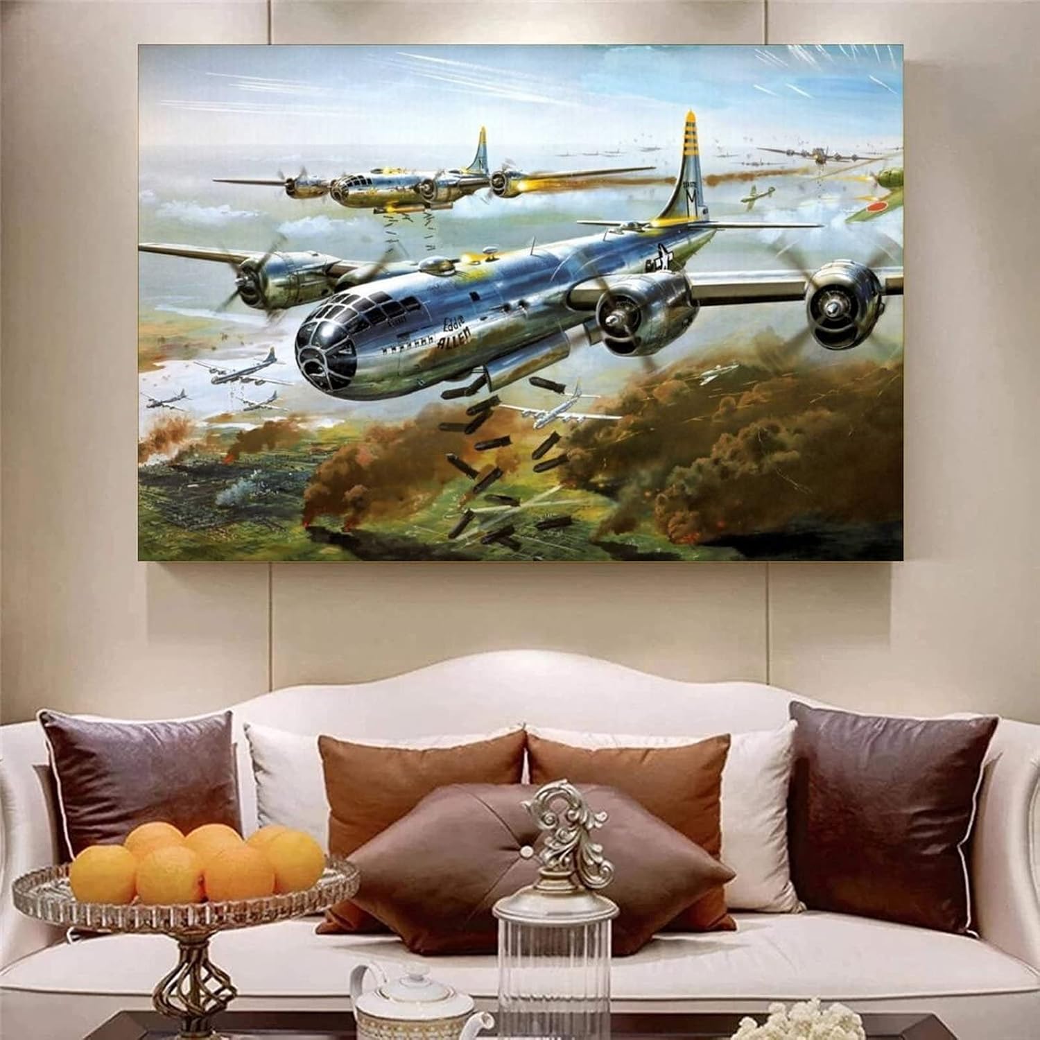 World War 2 Plane The B-29 Strategic Bomber Canvas Art Poster and Wall ...