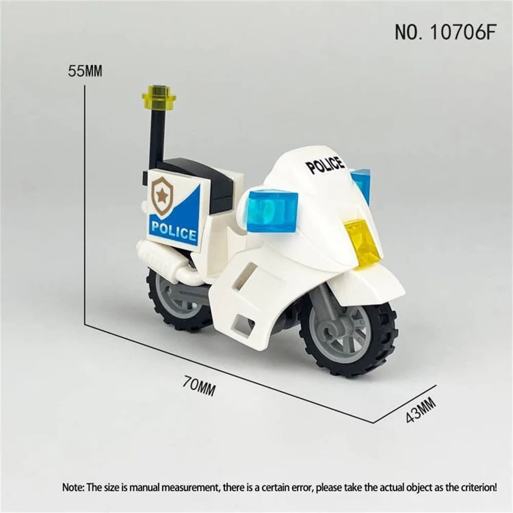 World War 2 WW2 Army Military Soldiers SWAT Police Motorcycle DIY Model ...