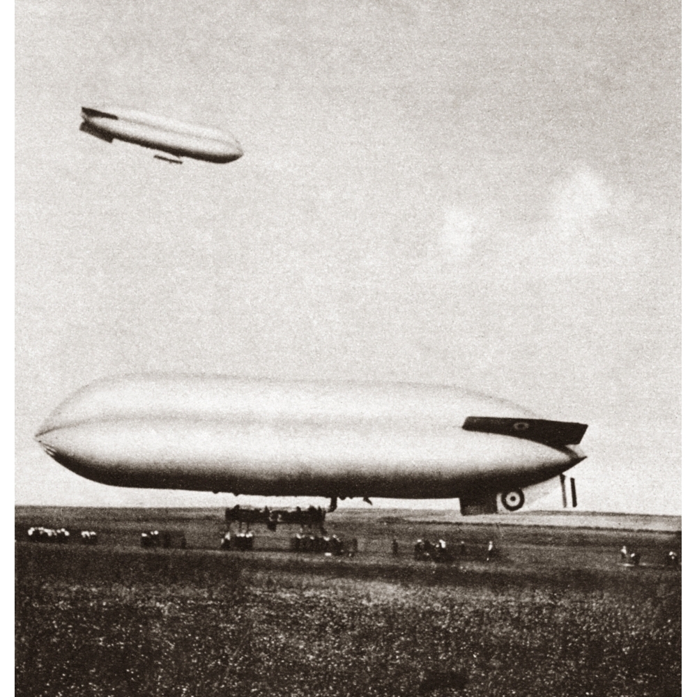 World War I Airships. Nthe British C-2 And C-9 Airships Photographed ...