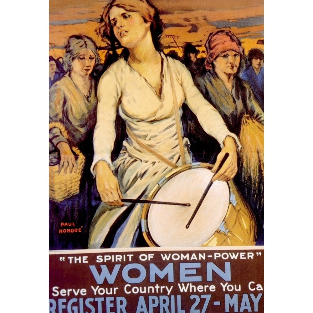 World War I American Homefront Service Poster By Paul Honore History ...