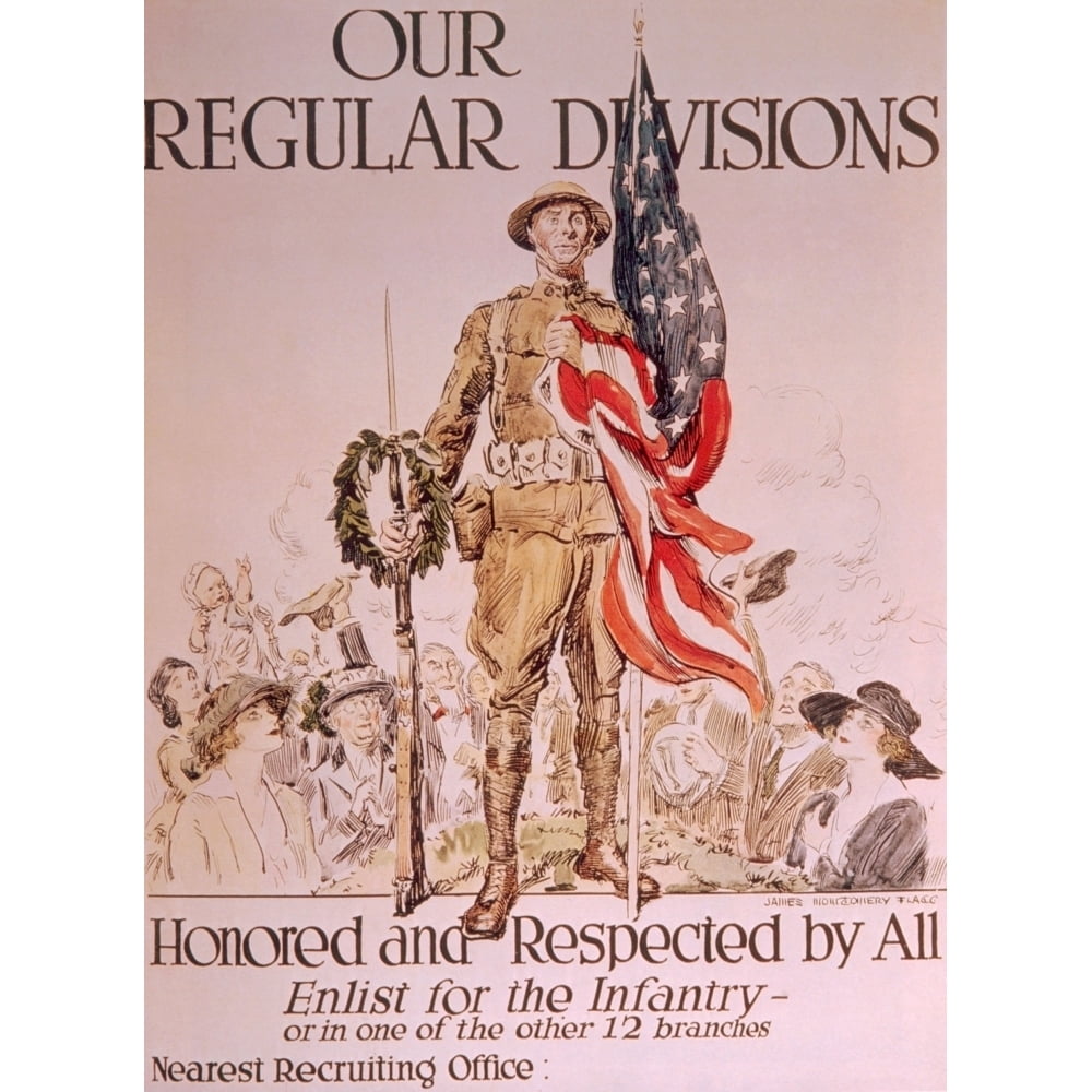 World War I American Recruiting Poster By James Montgoemry Flagg ...