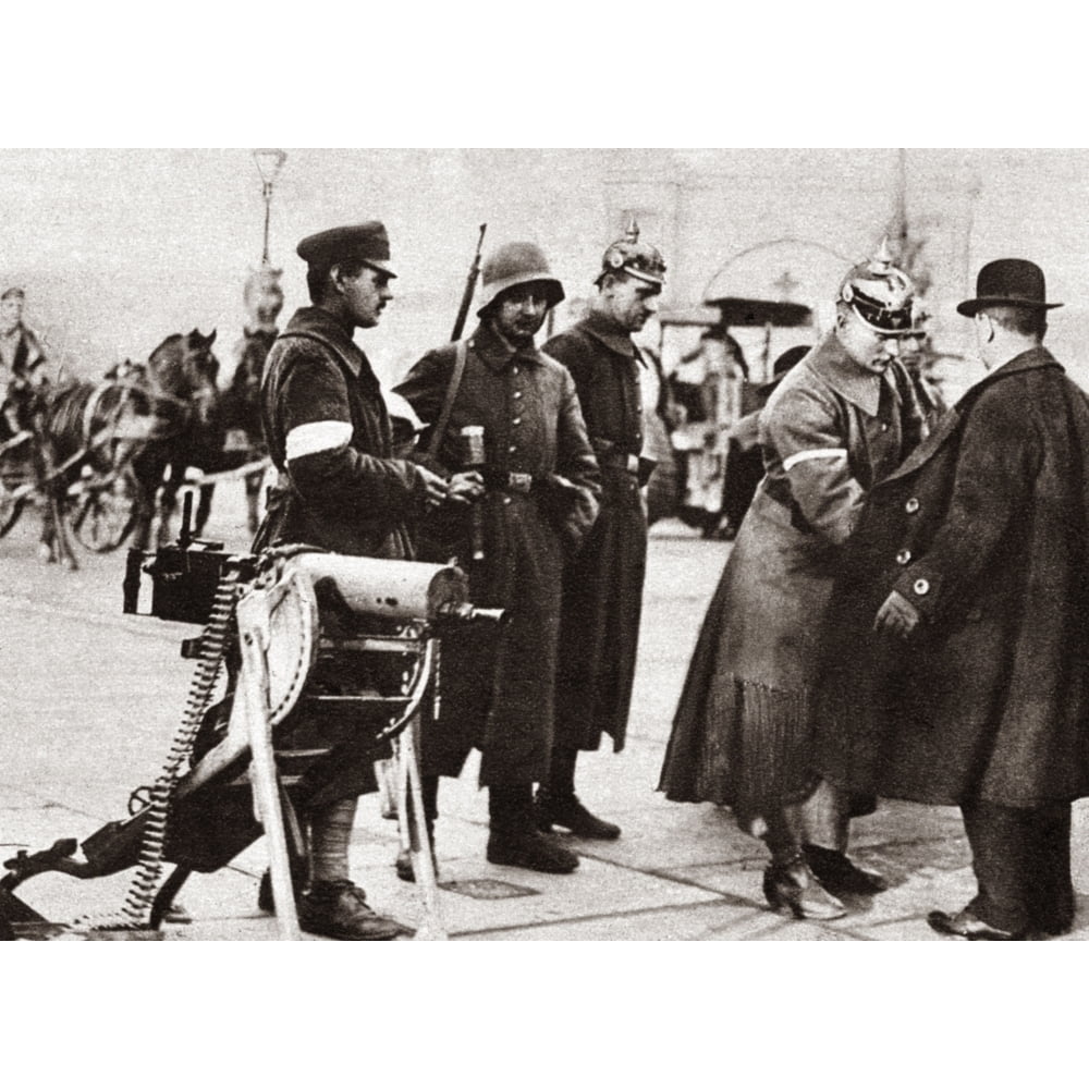 World War I Berlin C1919. Nsoldiers Of The Ebert Government Searching A ...