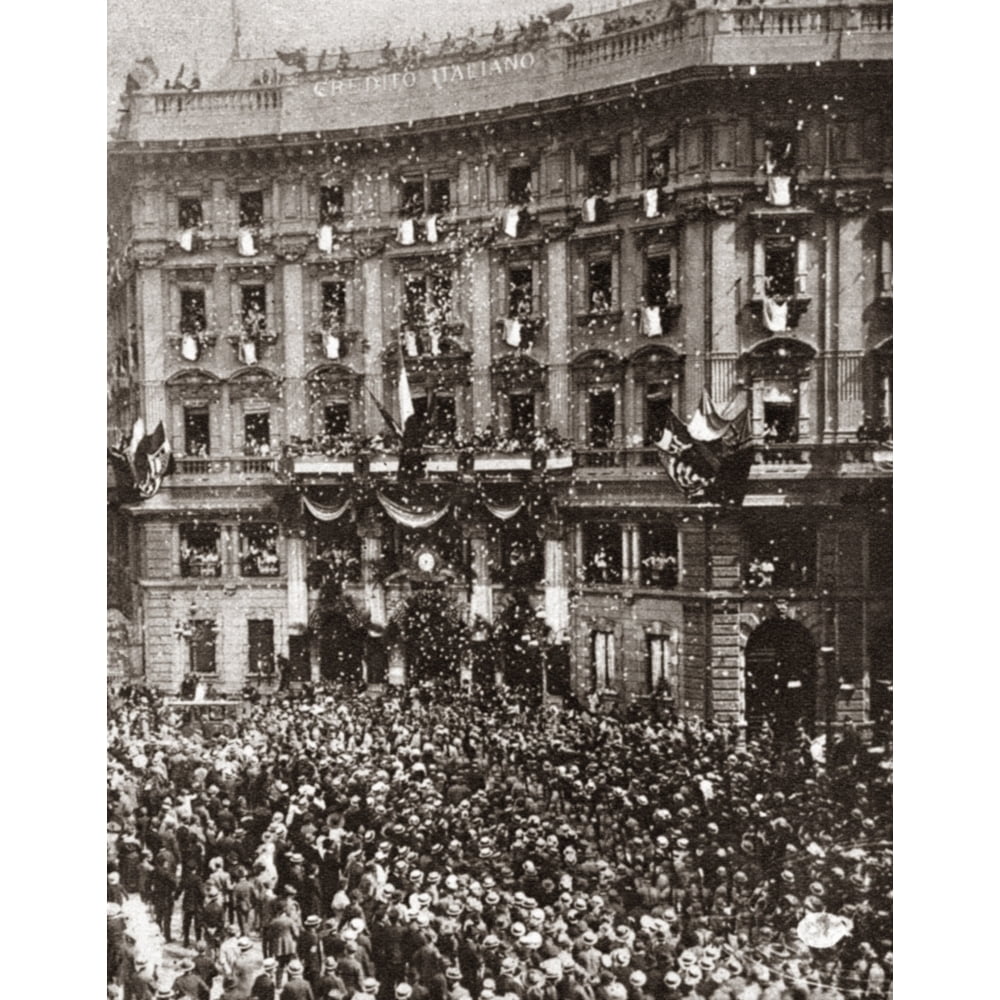 World War I Celebration. Nitalians Celebrating The Signing Of The ...