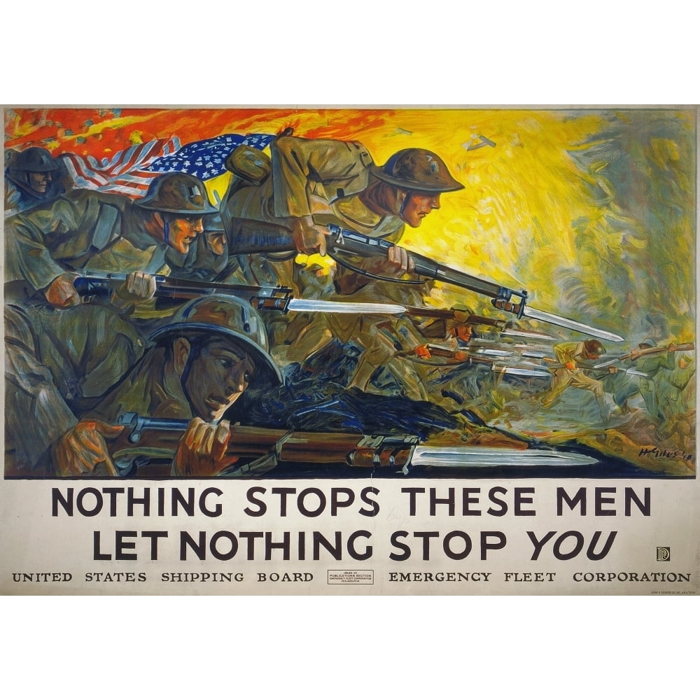 World War I Poster 1918. Nposter Sponsored By The United States ...