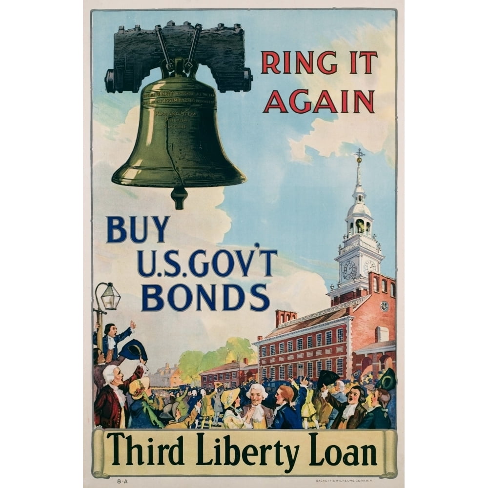 World War I Propaganda Posters. Advertisement For War Bonds. Text Reads ...