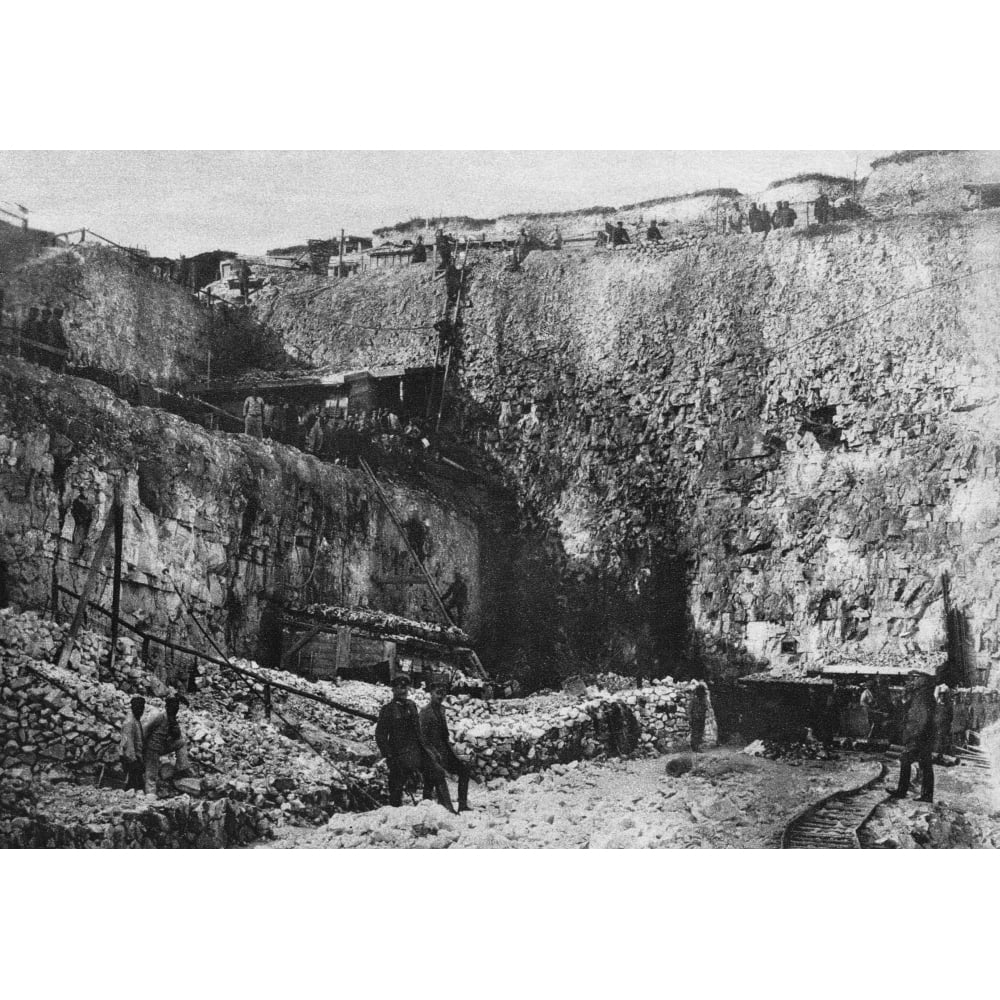 World War I Quarry. Ngerman Fortifications Inside A Quarry In The ...