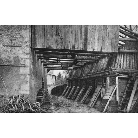 World War I Trench Huts. Nsmall Huts For Troops Built Within Trenches ...
