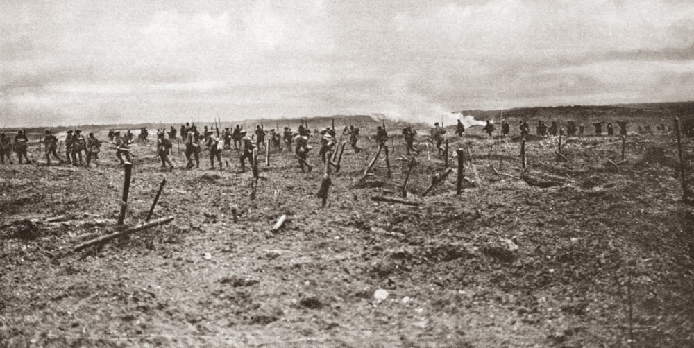 World War I: Vimy Ridge. /Ncanadians Breaking Through German Barbed ...