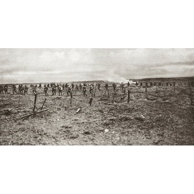 World War I: Vimy Ridge. /Ncanadians Breaking Through German Barbed ...