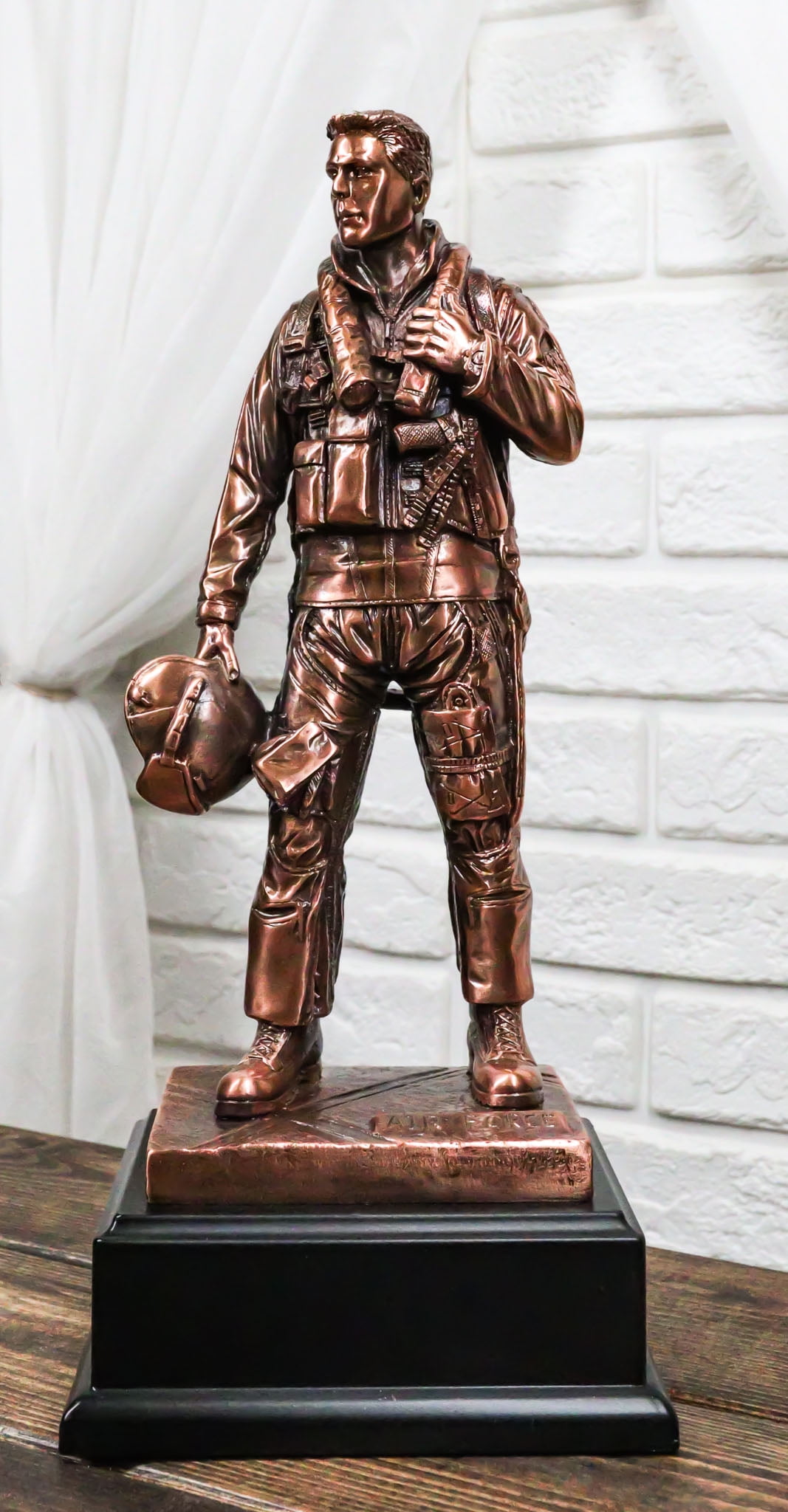 World War II Airman Aircraft Carrier Fighter Jet Pilot Bronzed Statue ...