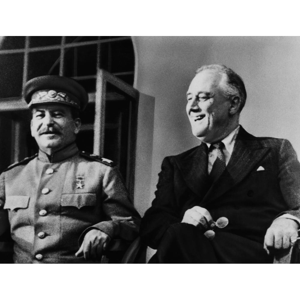 World War Ii. Soviet Premier Josef Stalin And Us President Franklin ...