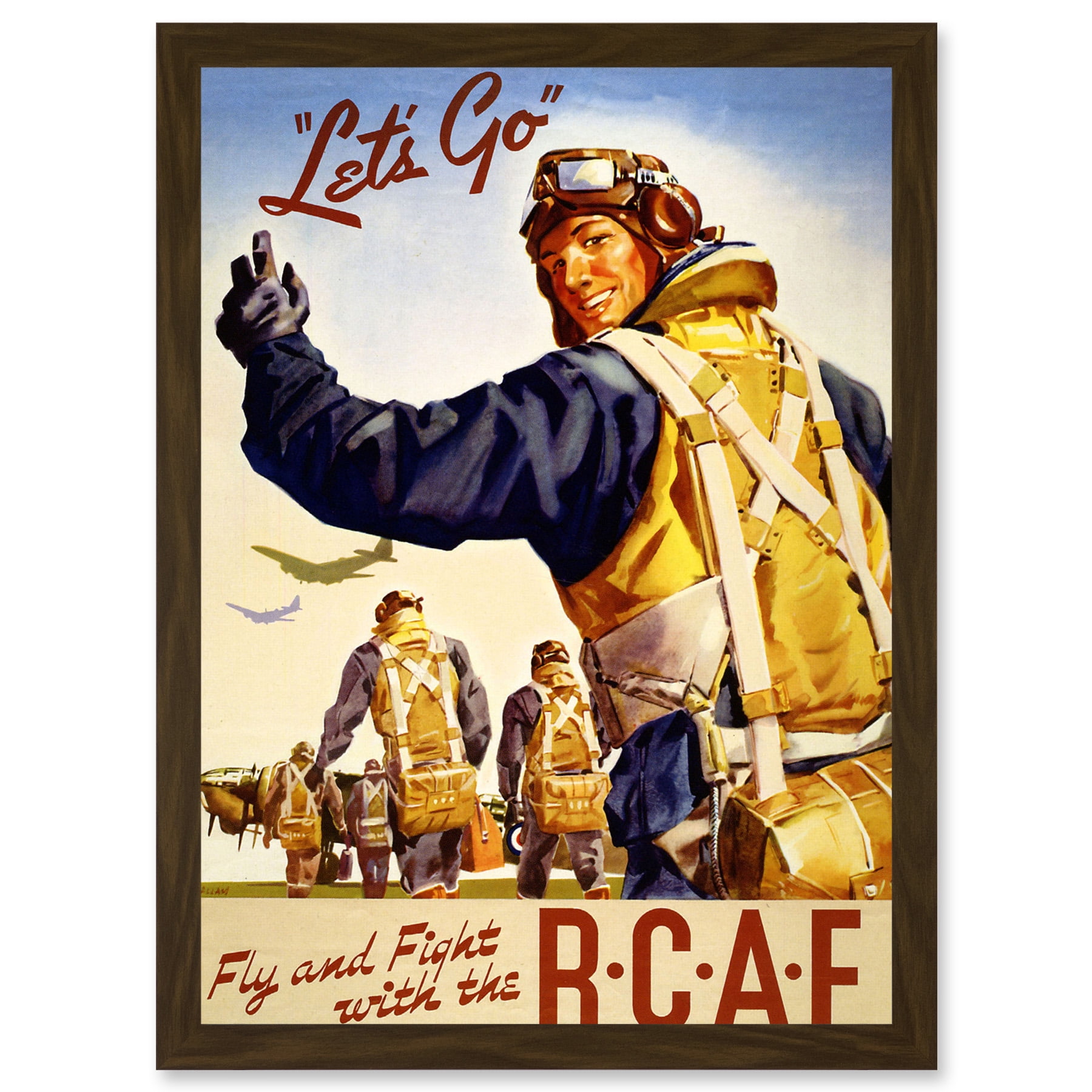 World War WW2 Canada RCAF Fly Fight Pilot Air Force Vintage A4 Artwork ...