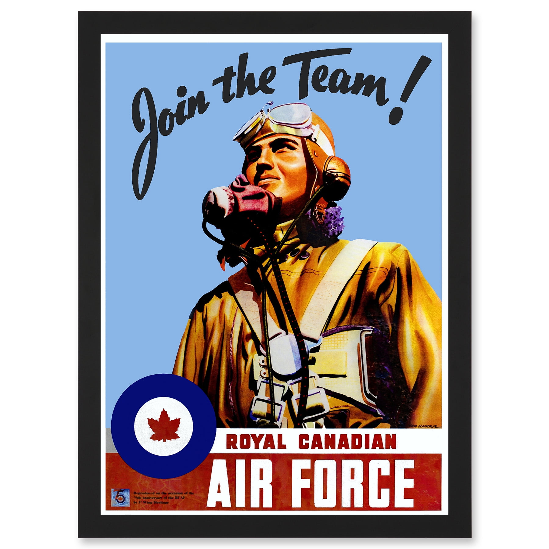 World War WWII Canada Enlist Royal Canadian Air Force Pilot A4 Artwork ...
