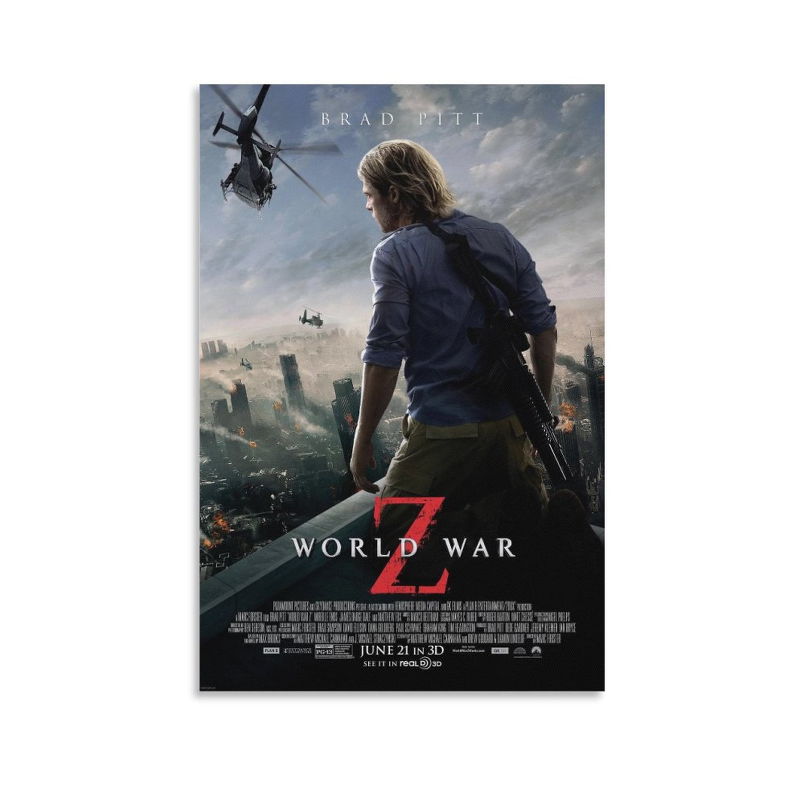 World War Z Classic Movie Poster Artworks Canvas Poster Room Aesthetic ...