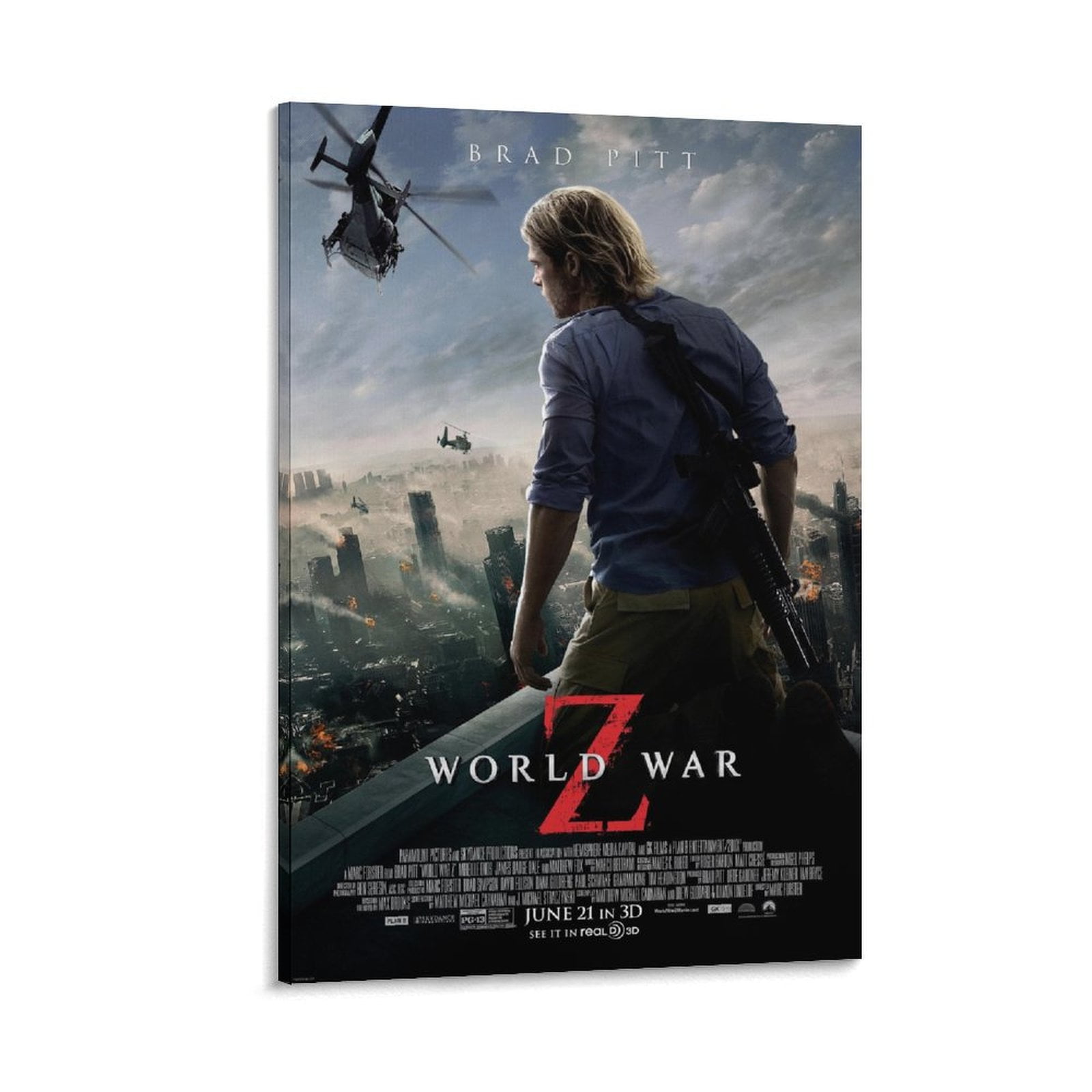 World War Z Classic Movie Poster Poster Decorative Painting Canvas Wall ...