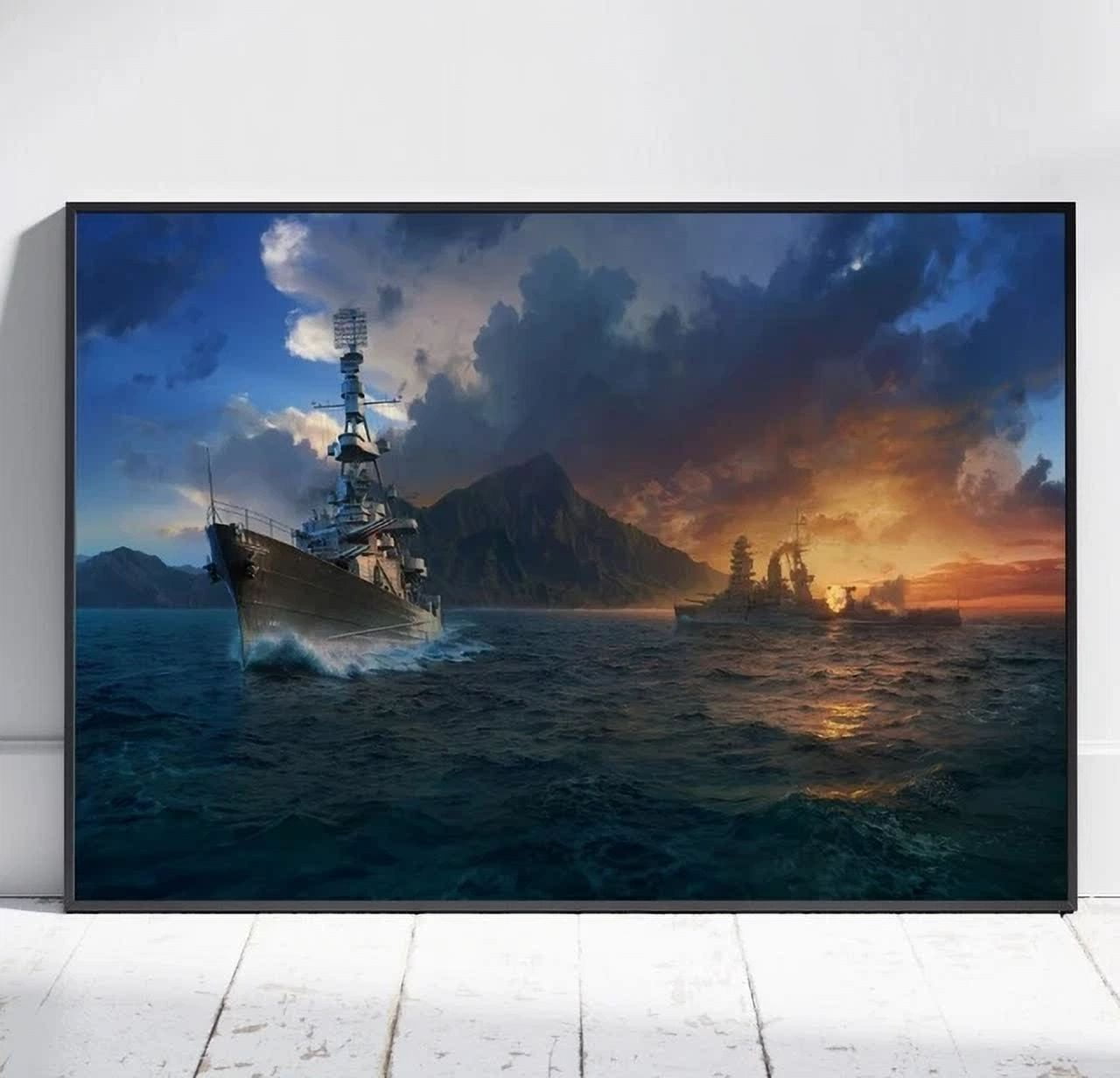 World Of Warships Poster, Battle Ship Wall Art, Rolled Print 3 NO ...