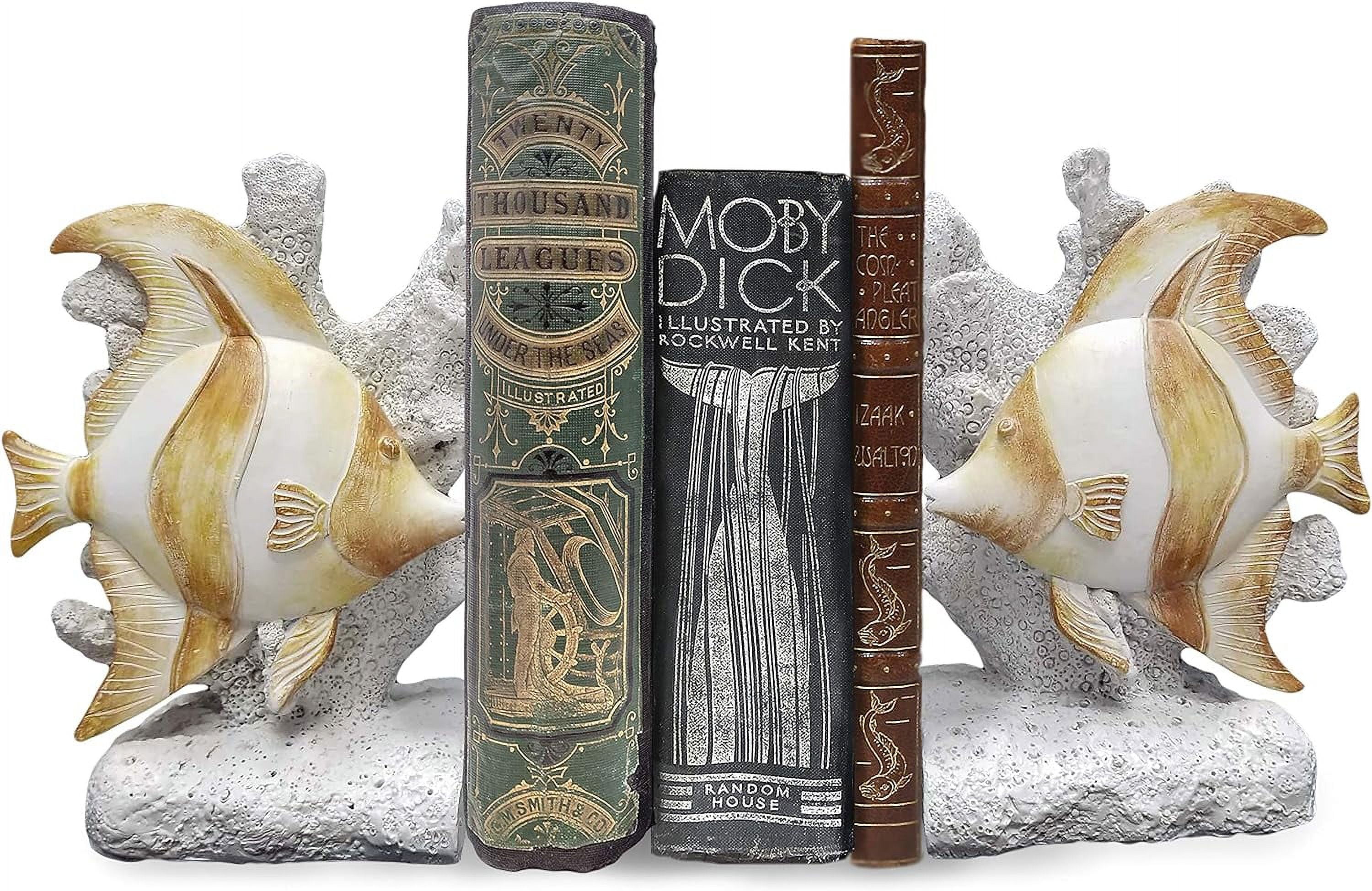 World of Wonders Angel Fish Coral Decorative Bookends | Nautical Office ...