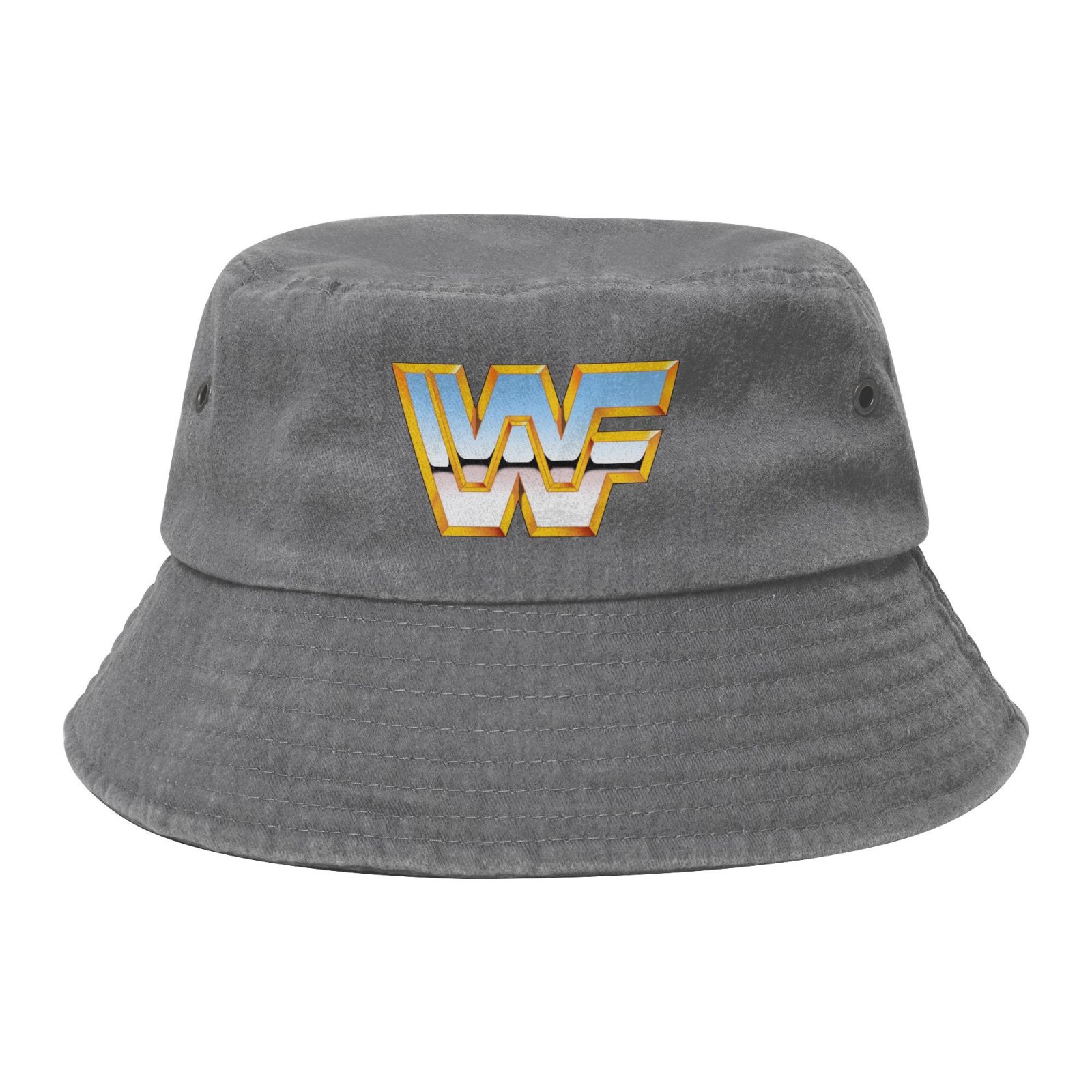 World Wrestling Federation Retro Chrome 1985 Washed Denim Sun Hats for ...