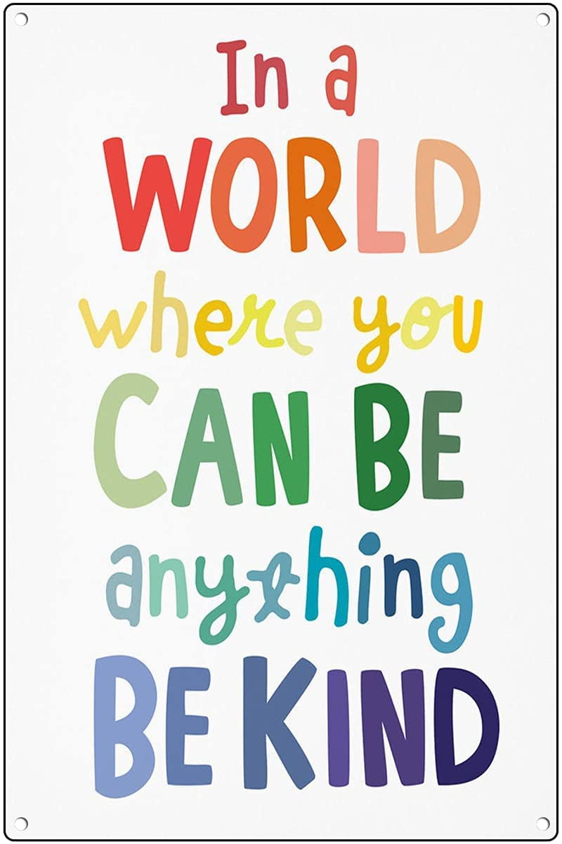 in a World Where You Can Be Anything Be Kind, Nursery Art Printable ...