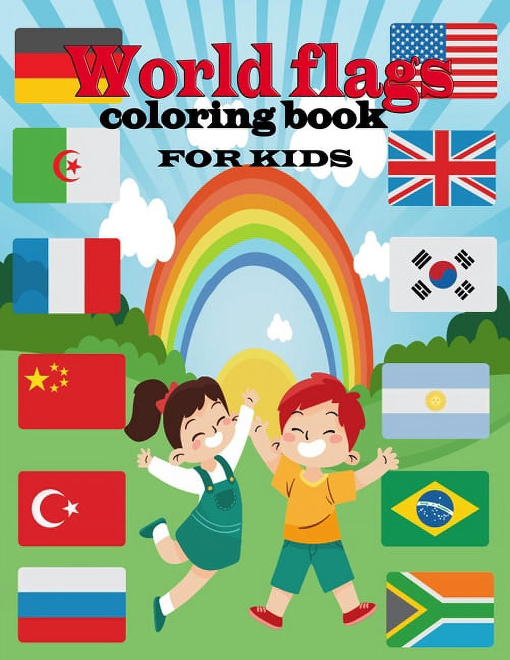 World flags coloring book for kids: A great book for playing and ...