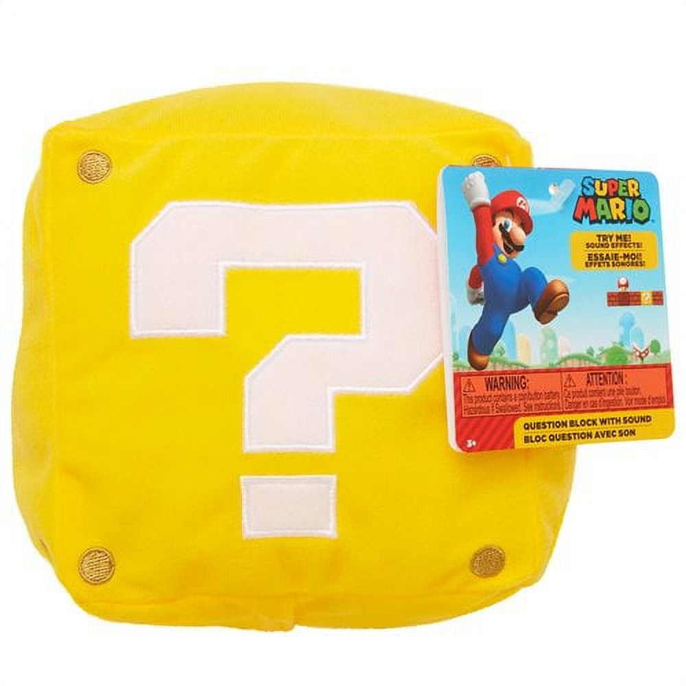 Nintendo World Video Games Plush with Sound - Question Block - Walmart.com