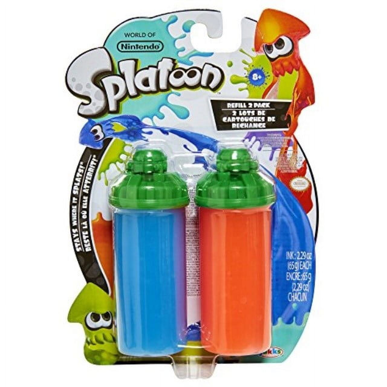 World of Nintendo Splatoon Splattershot Refill 2 Pack Blue/Orange ...