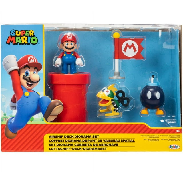 World of Nintendo Super Mario Airship Deck Diorama Set - Walmart.com