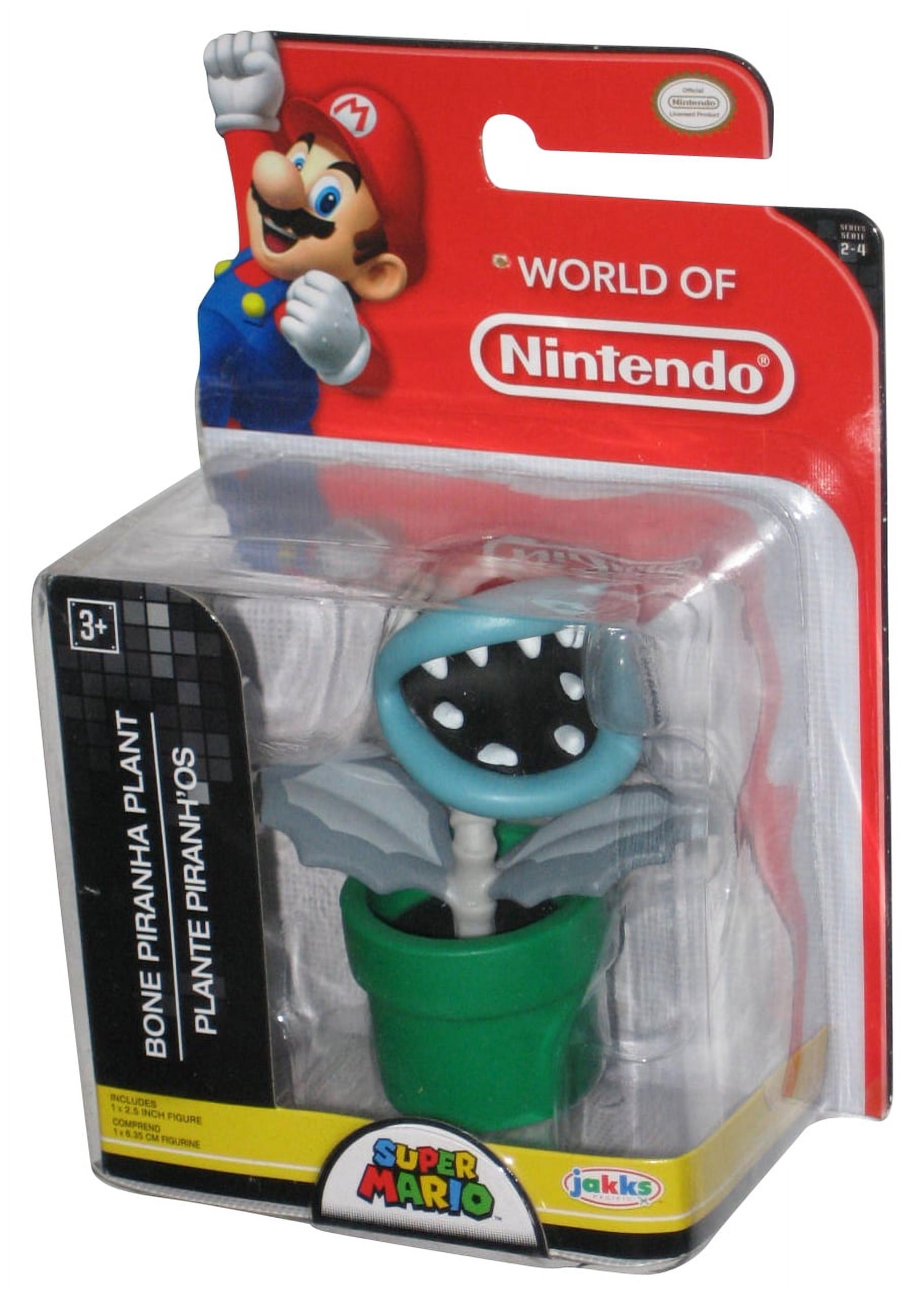 World of Nintendo Super Mario Bros. Bone Pirannha Plant (2016) Jakks ...