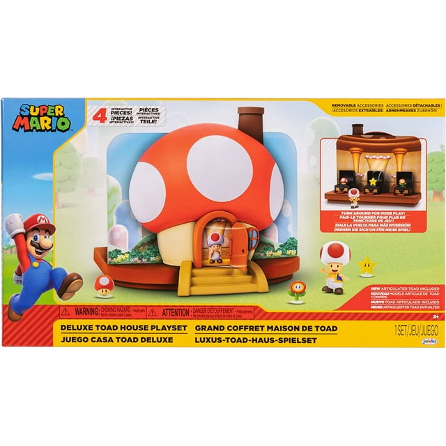 World of Nintendo Super Mario Brothers Deluxe Toad Playhouse Set ...