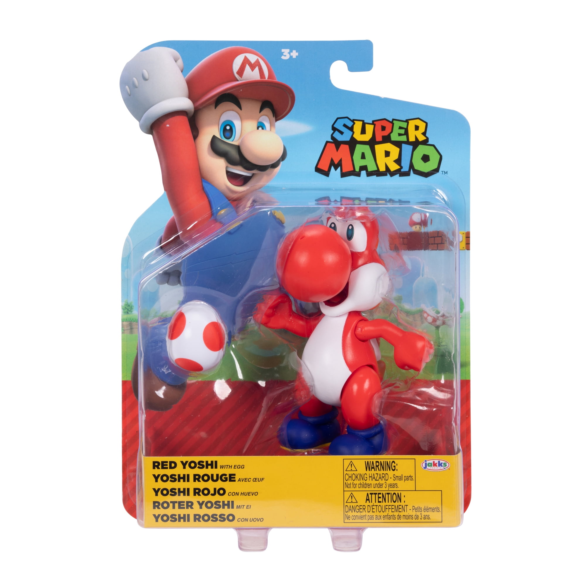 World of Nintendo Super Mario Red Yoshi 4 inch Articulated Action ...