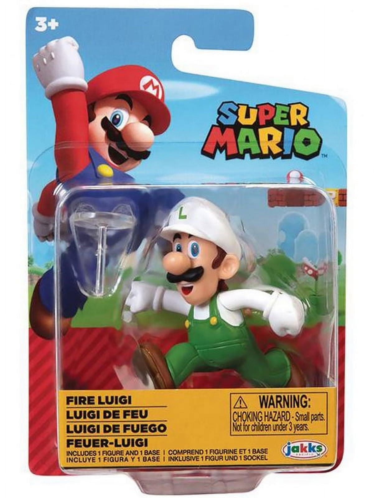 Nintendo's New Super Mario Bros Figurines | 2.5 Inch Fire Luigi Action ...