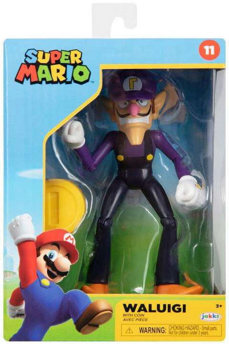 World of Nintendo Super Mario Waluigi Action Figure (with Coin ...