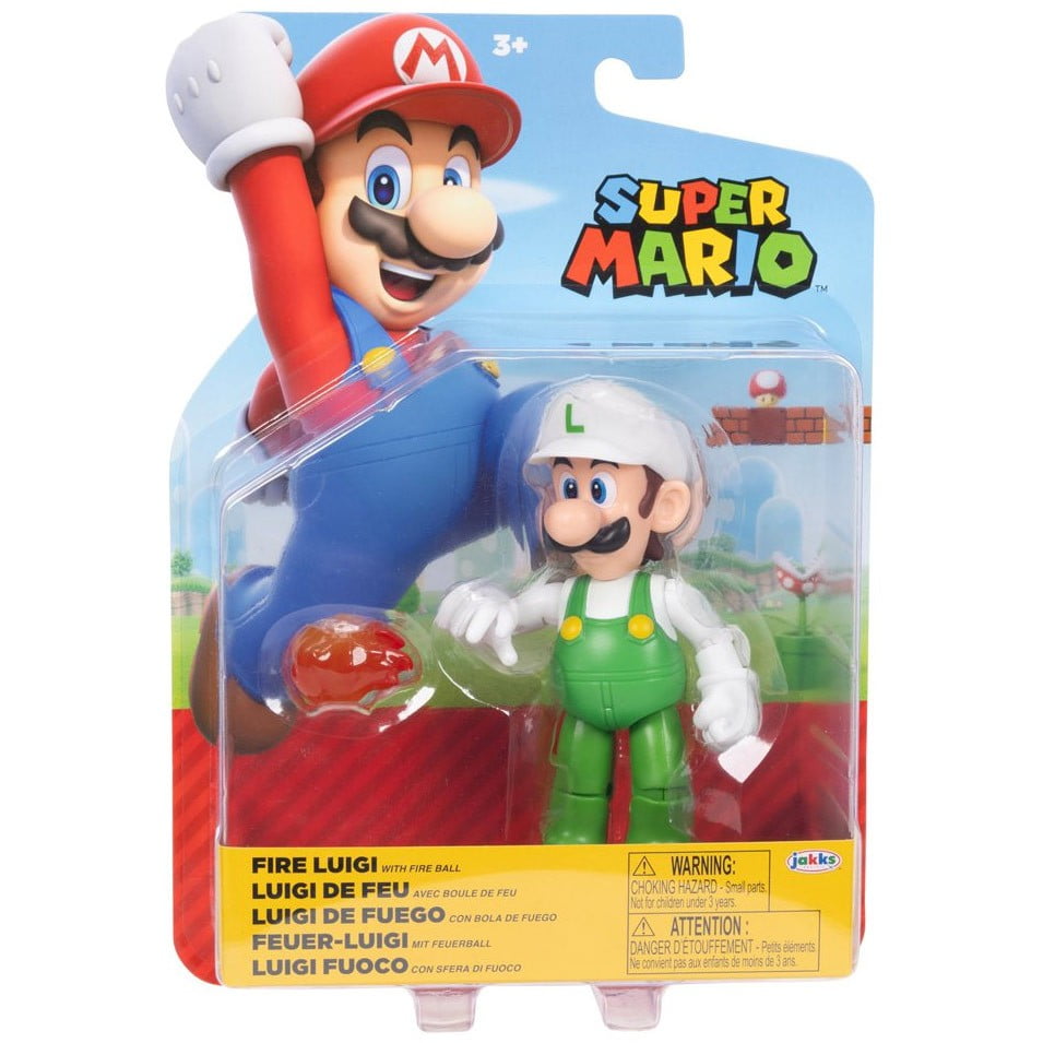World of Nintendo Wave 41 Fire Luigi Action Figure (with Fire Accessory ...