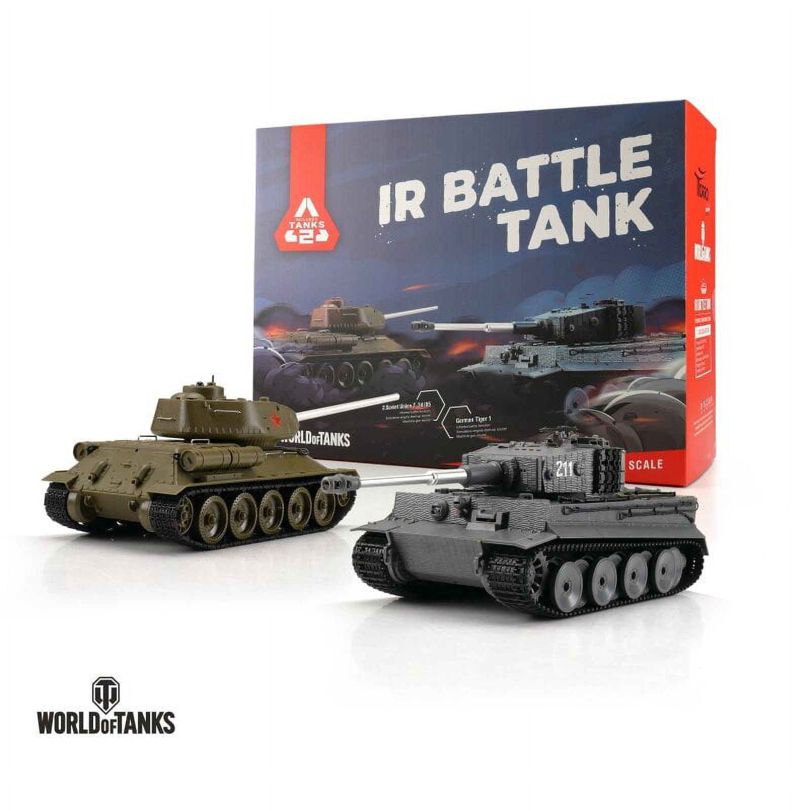 World of Tanks 1/30 RC Tiger I vs T-34/85 IR Battle Tank Ready to Run ...
