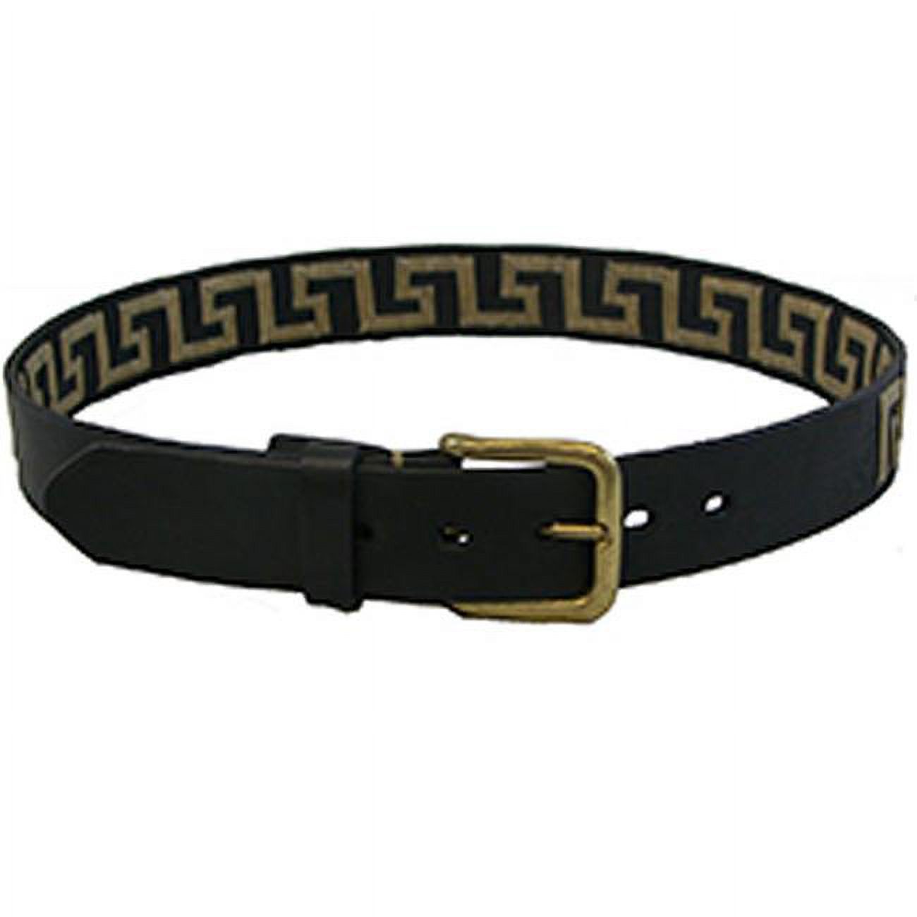 World of Warcraft AGNB32 Unisex Leather Greek Key Design Belt, Black ...