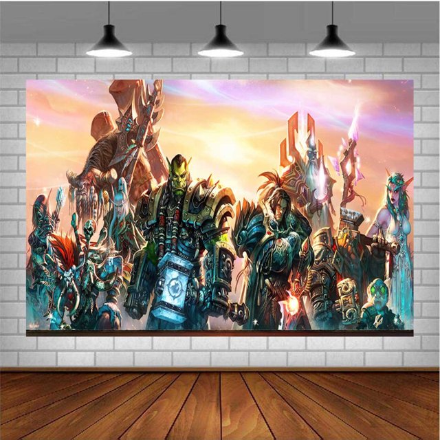 World of Warcraft Post Wall Decor Birthday Banner Backdrop Background ...