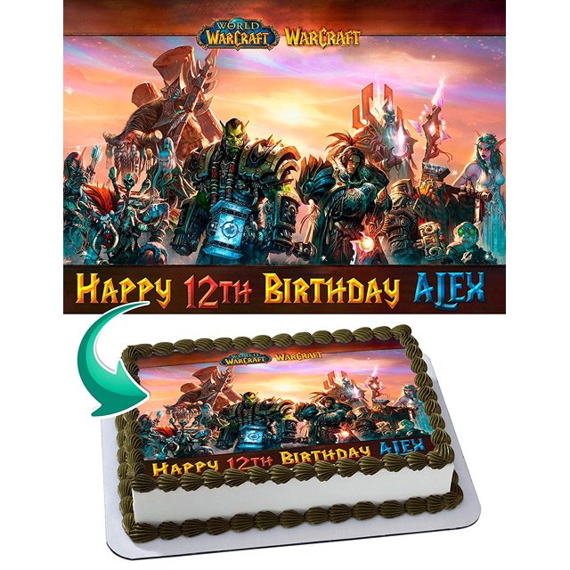 World of Warcraft Edible Cake Image Topper Personalized Birthday Party ...