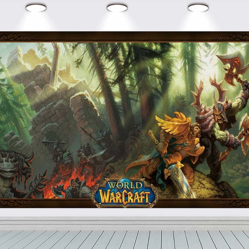 World of Warcraft Taspestry Wall Decor Party Supplies Background ...