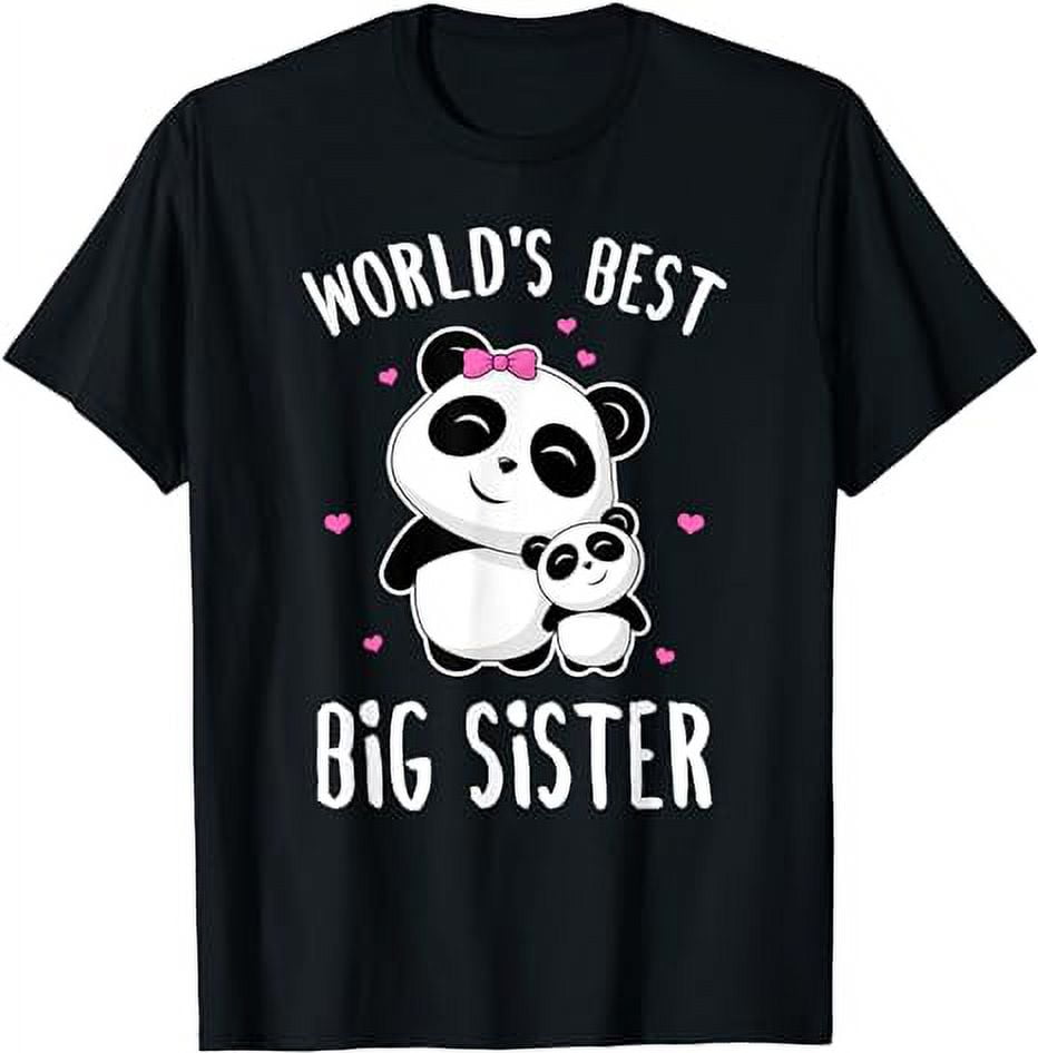 World's Best Big Sister - Cute Pandas Panda Siblings Gift T-Shirt ...